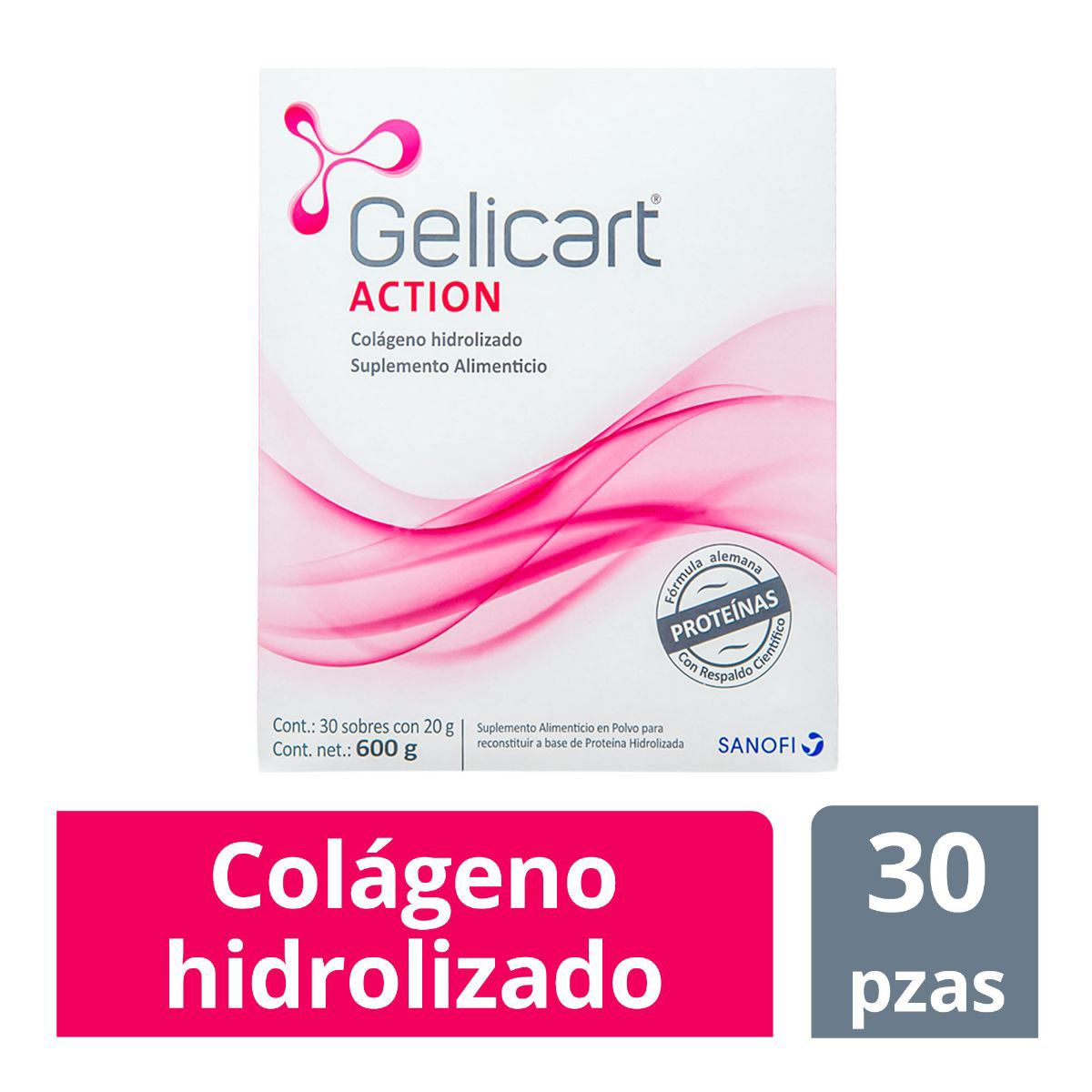 Gelicart Action colágeno hidrolizado 30 sobres