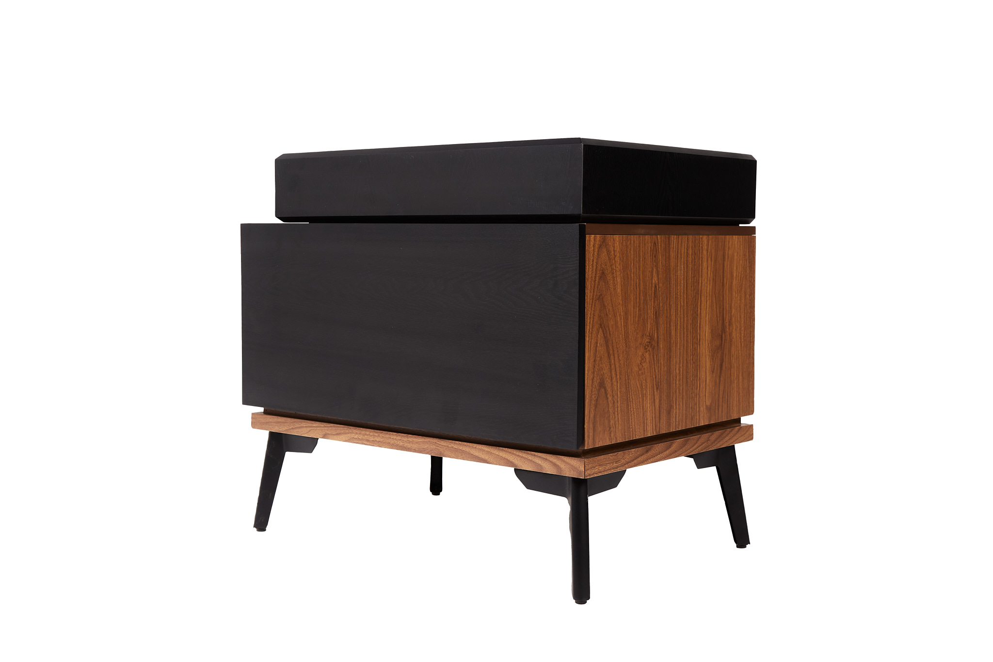 Buró Negro con 2 Cajones con Corredera de Extensión. Estructura de ...