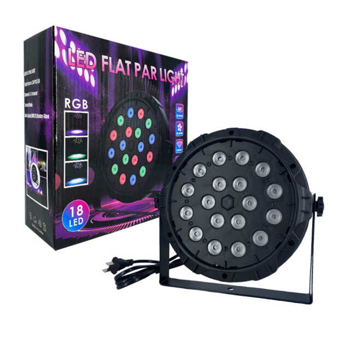 Cañon Reflector De Leds 18x3 Audio Rítmico Rgb Multicolor