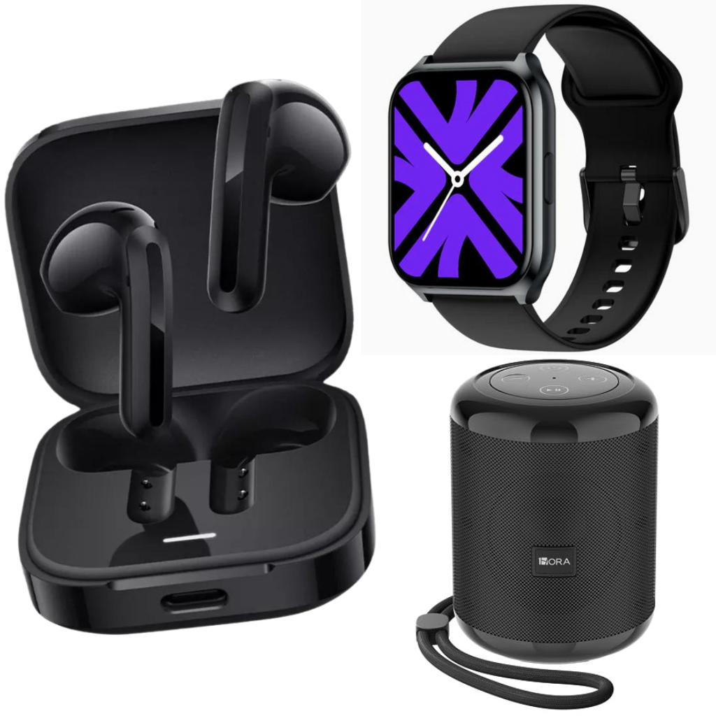 Audifonos Buds 6 Active + Smartwatch Filwans GTS Mini + Bocina Portátil ...