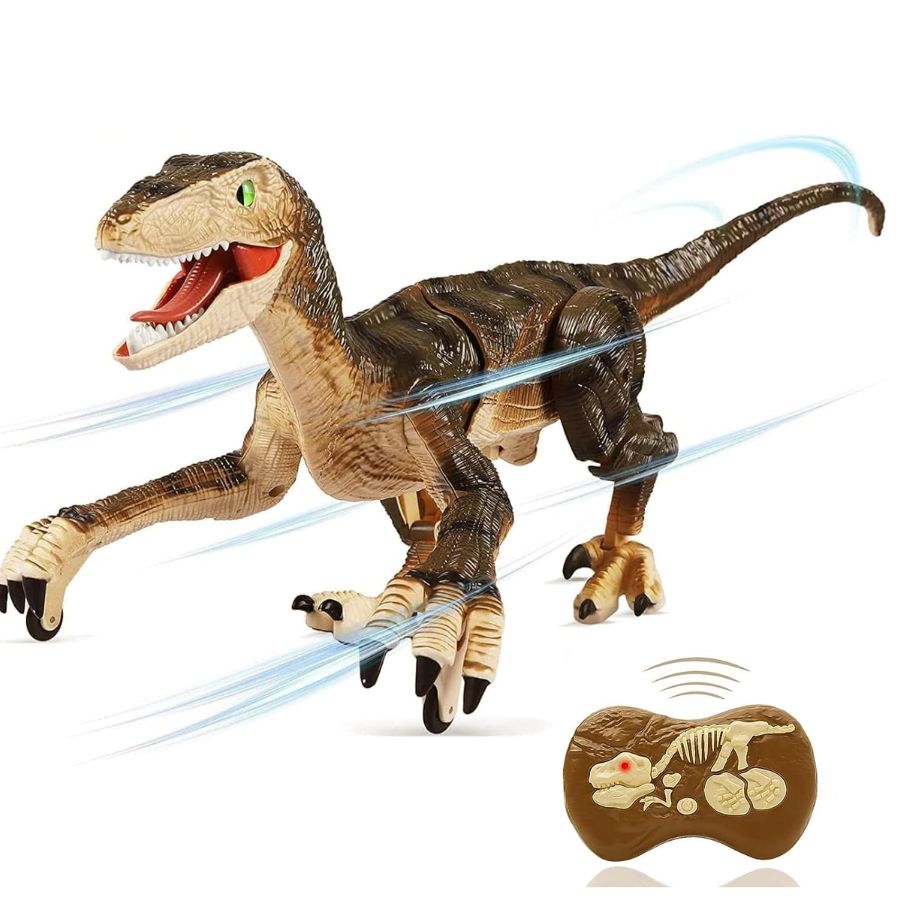 Dinosaurio Raptor RC Inteligente Camina y avienta humo