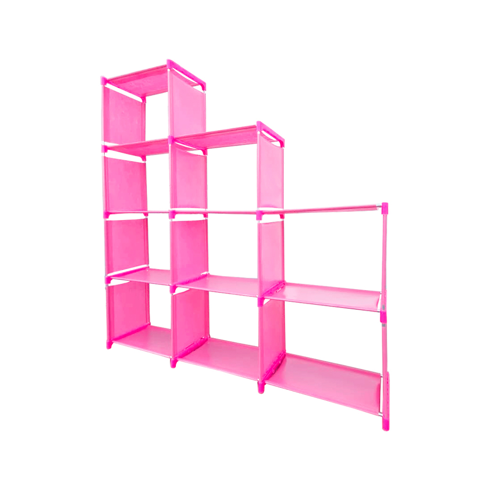 Librero Armable Ilios Innova 8 Cubos Color Rosa