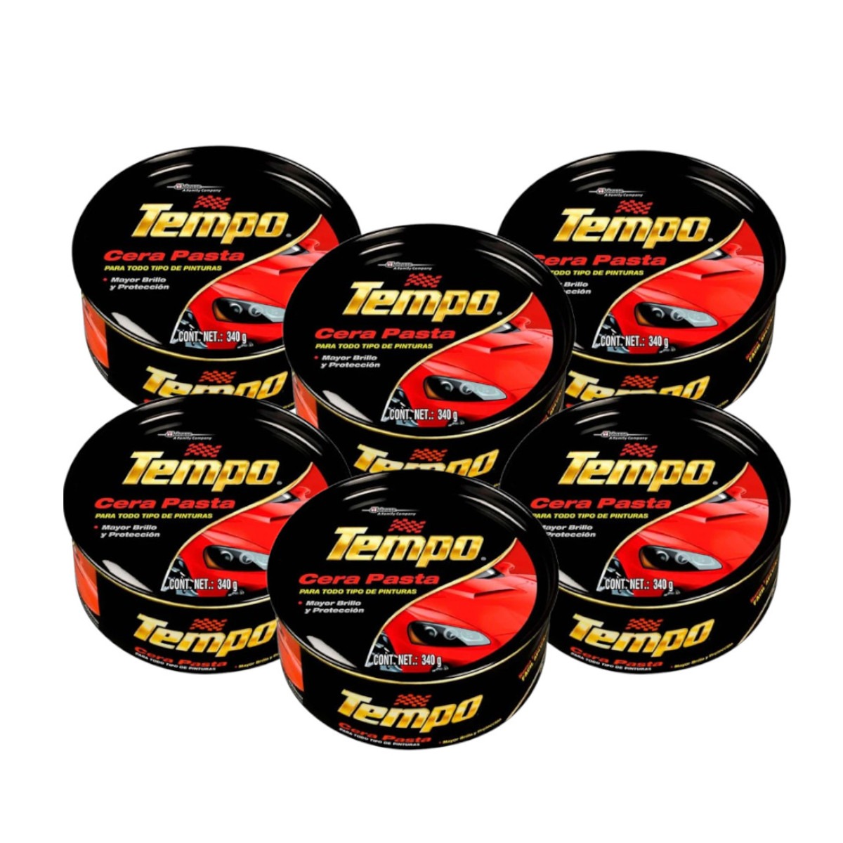 Cera Pasta Tempo todo tipo pinturas 340g kit 6 piezas