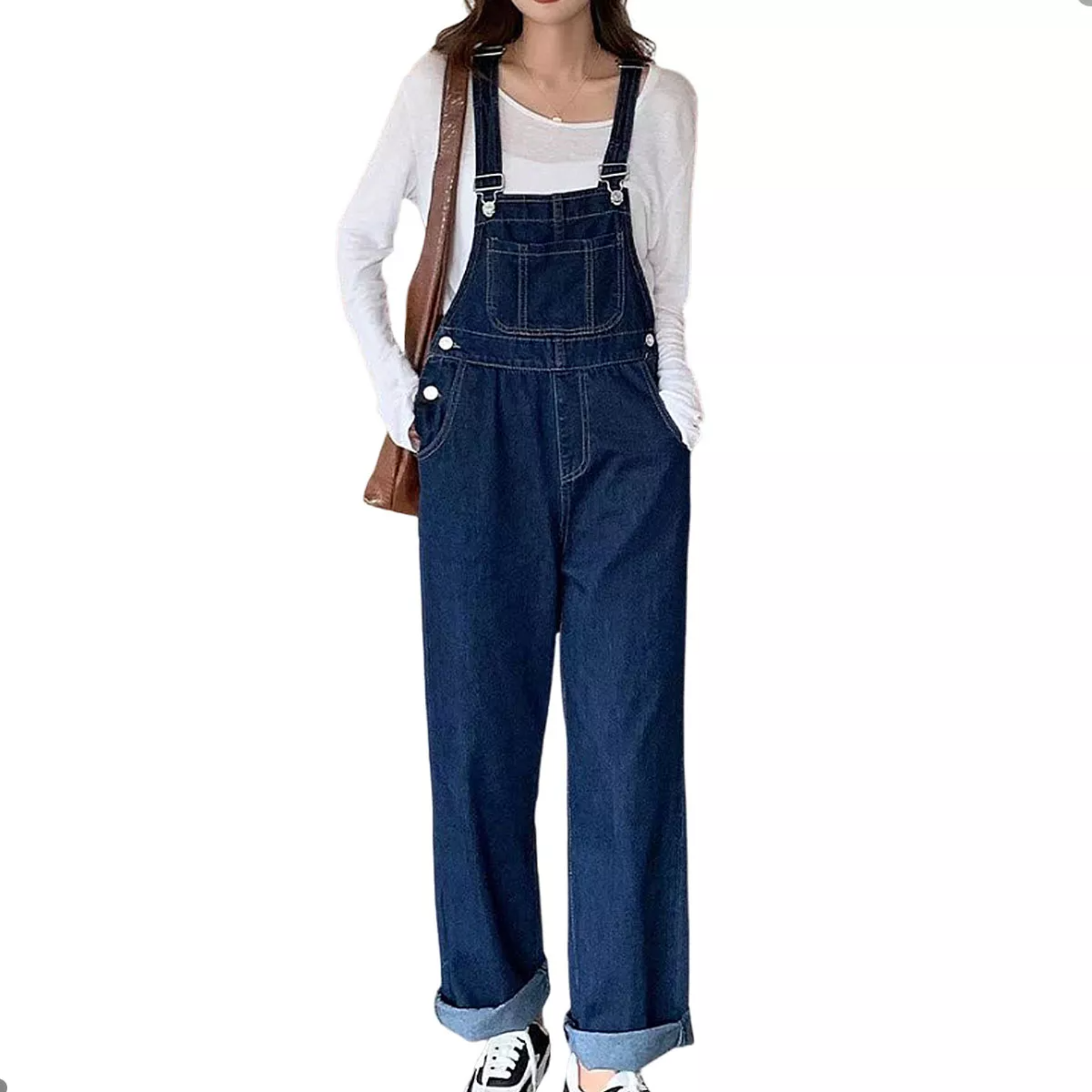 Overol Estilo Mom Mezclilla Jumper Dama Comfortable Body