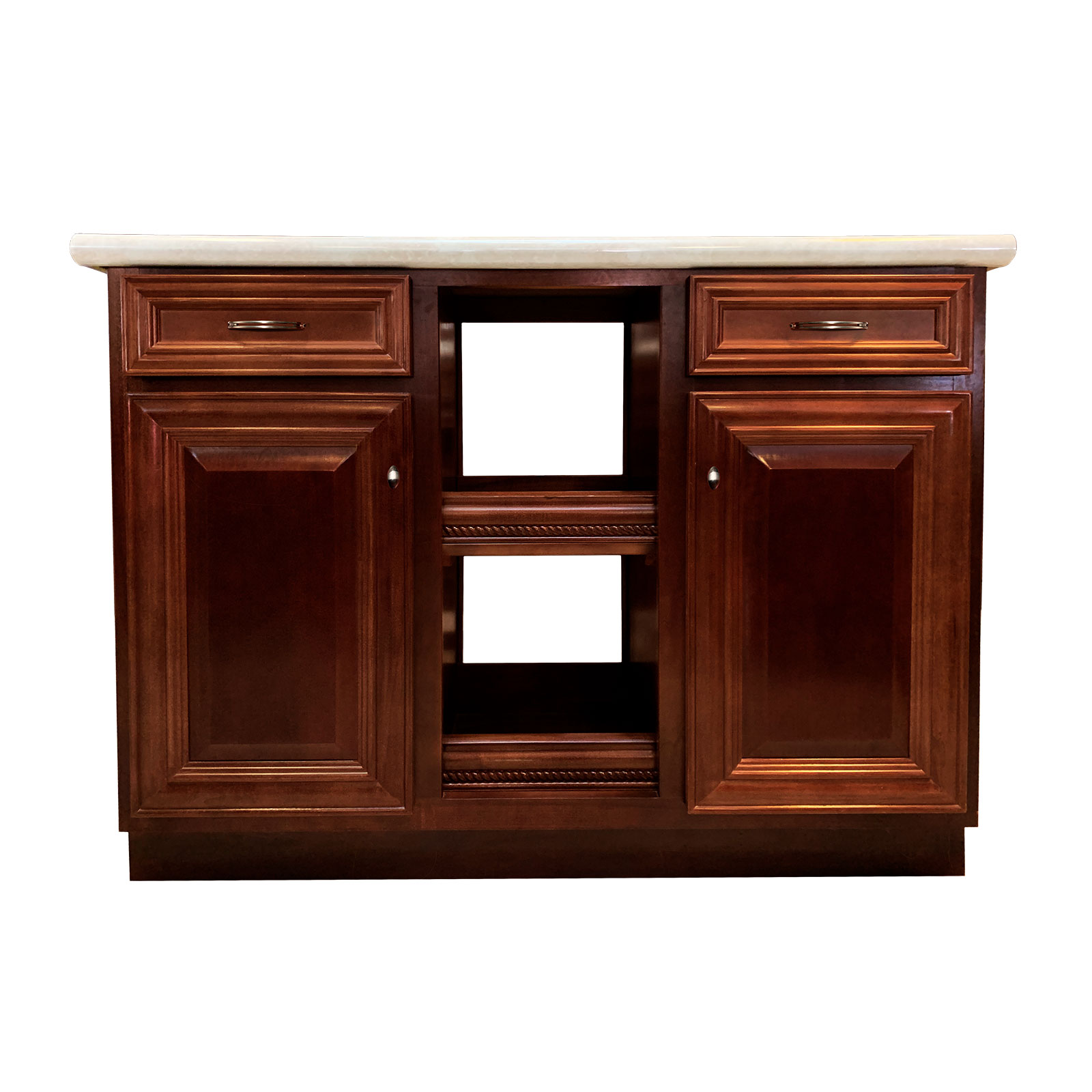 BARRA MOBELO EVELYN COLOR NOGAL CUBIERTA SIMULACION MARMOL-ENTREGA ...