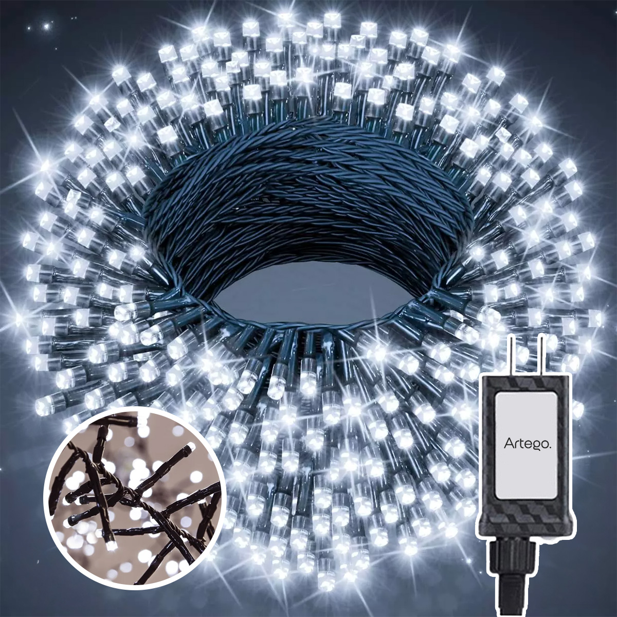 Luces de navidad serie 300 led CLUSTER alta densidad uso interior y ...