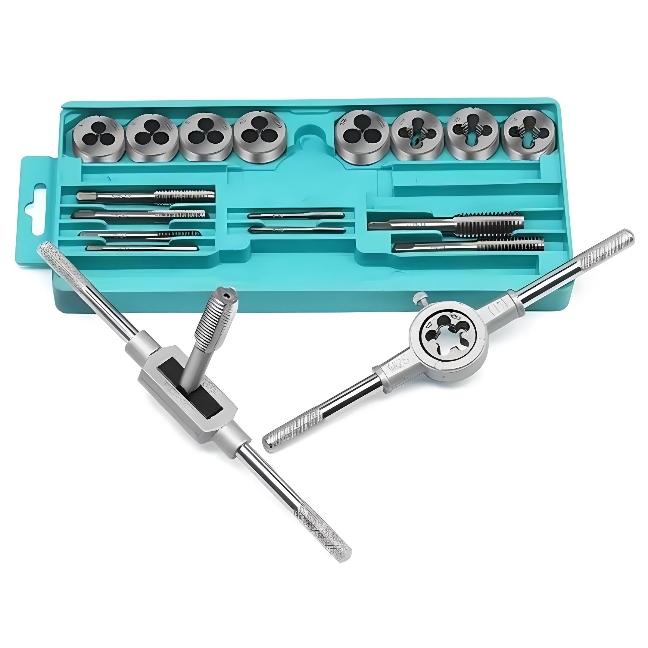 Kit De 20 Machuelos Con Maneral Broca Tipo Matraca Ajustable