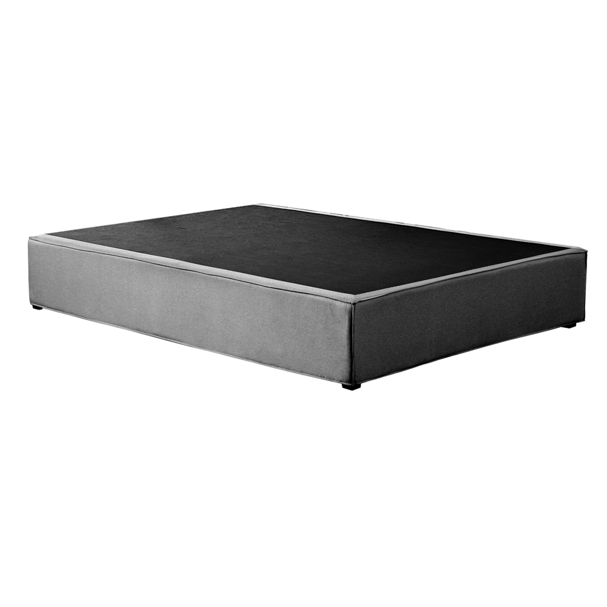 Base Queen Size Para Colchón Roomi Box Tapizado Gris