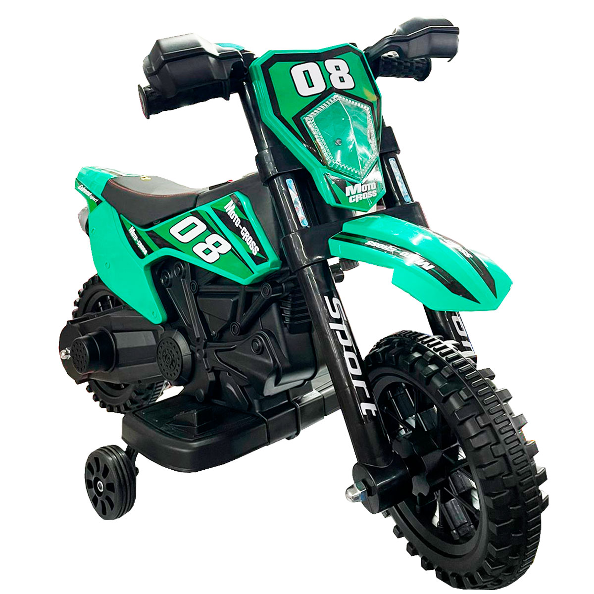 Montable Electrico Para Niños Mini Moto Control Remoto 1288 C-Lee Verde