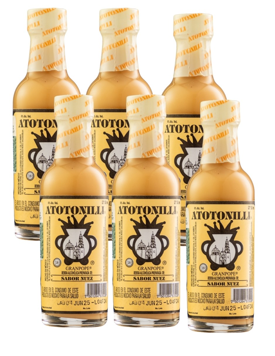Six Pack Rompope Atotonilli Nuez 50 Ml