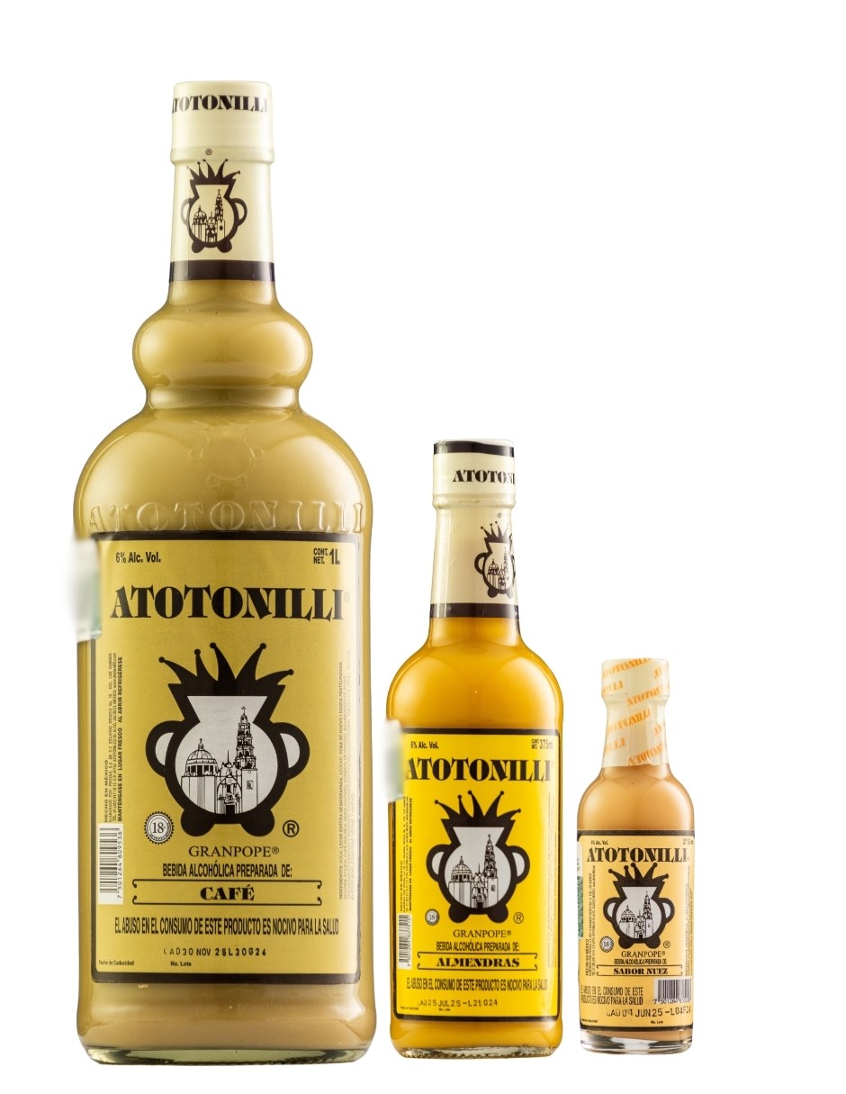 Tripack Rompope Atotonilli Café 1000 Almendra 375 Nuez 50 ml