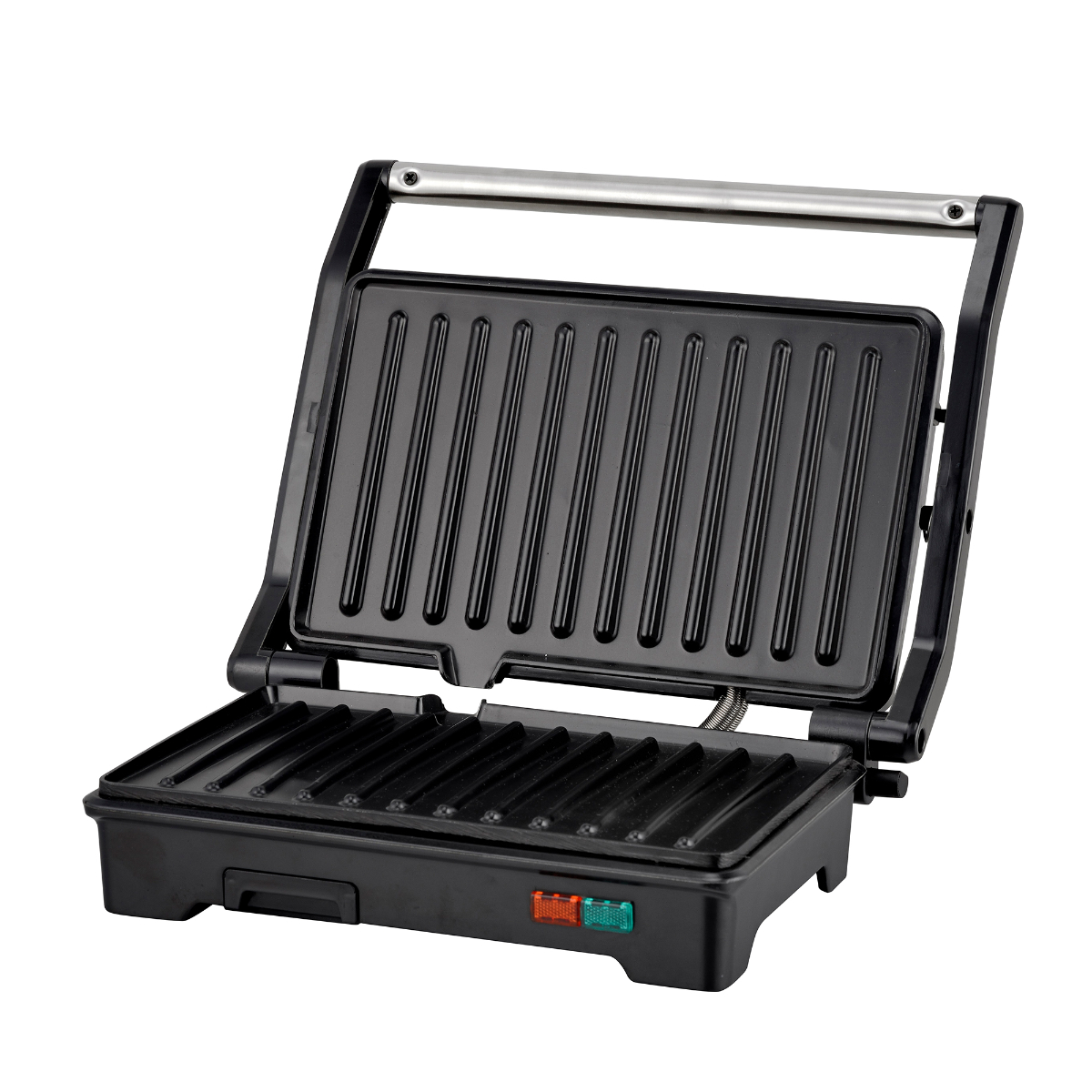 Parrilla para Panini Grill, Prensa eléctrica, Plancha eléctrica antiadherente 2 en 1