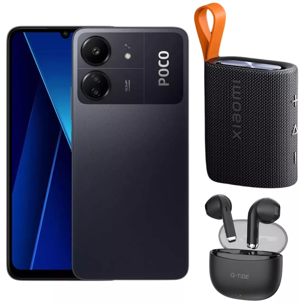 Xiaomi Poco C65 256gb Y Bocina Xiaomi Sound Pocket Con Audífonos Bluetooth