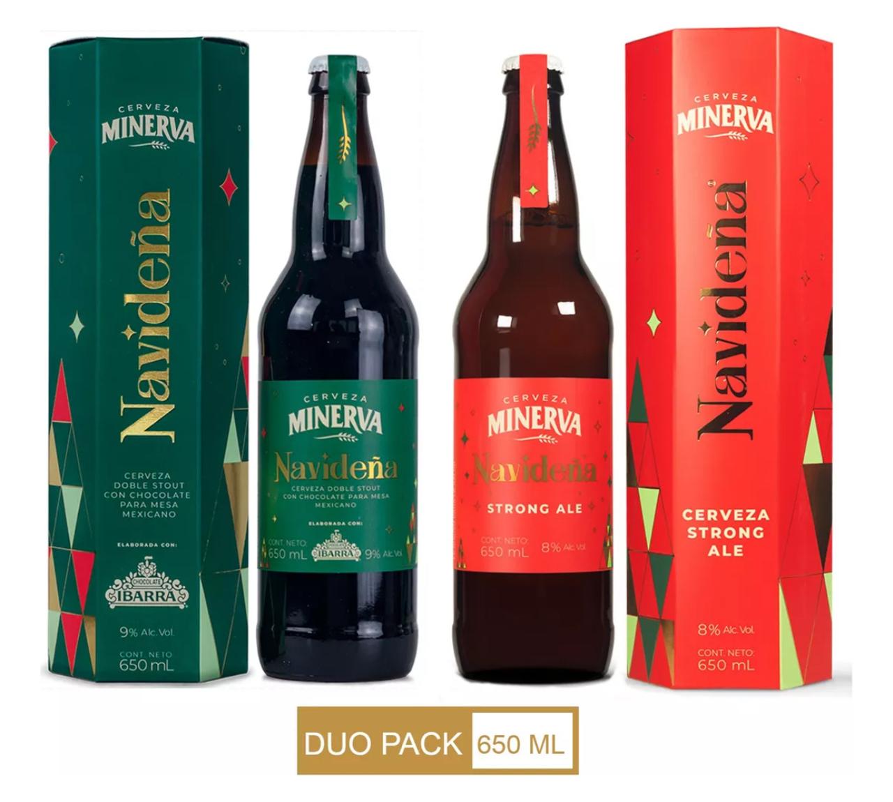 Duo Pack Cerveza Minerva Colección Navideña 650 Ml