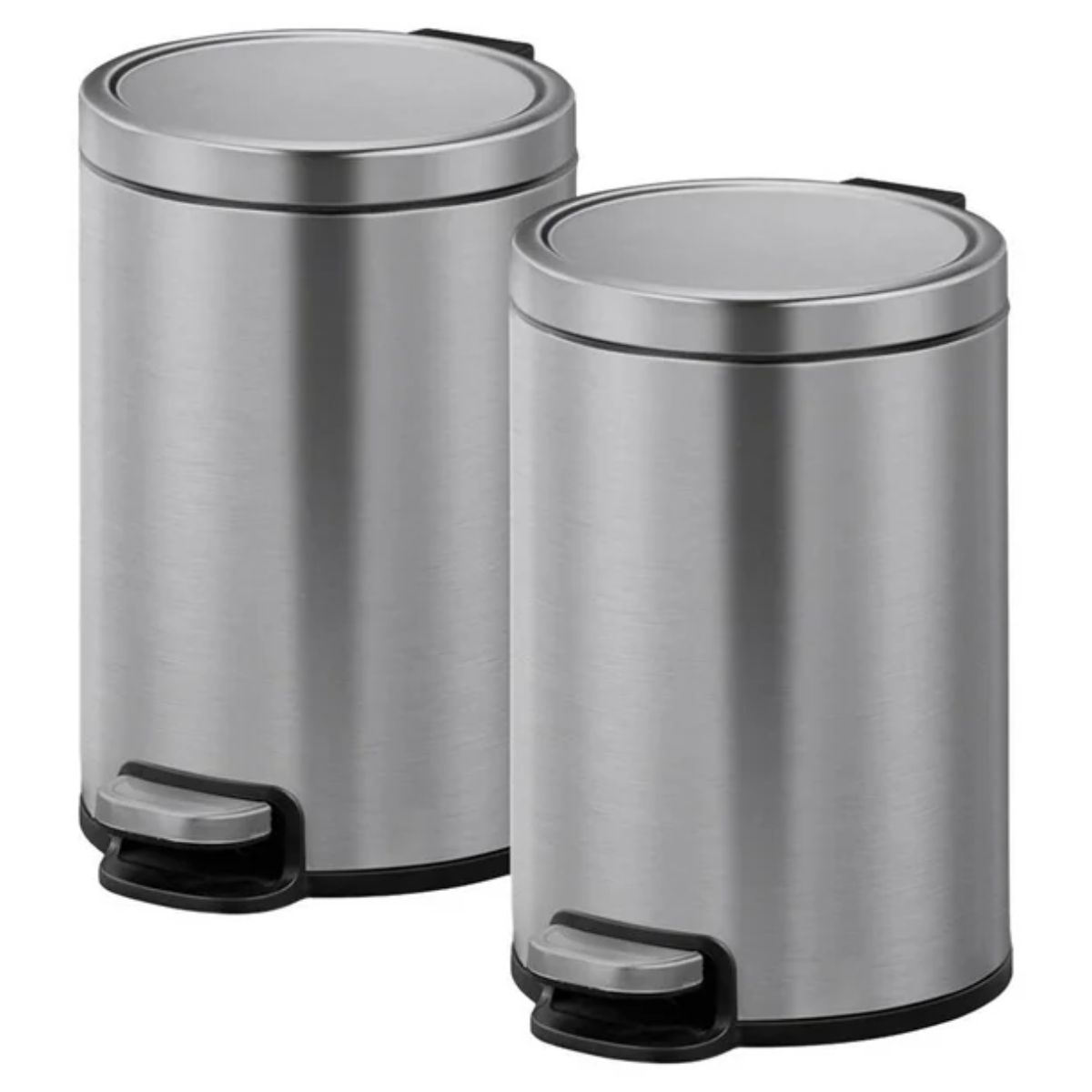 Par de Botes de Basura Eko Serene 12l c/u Pedal Acero Inoxidable ...