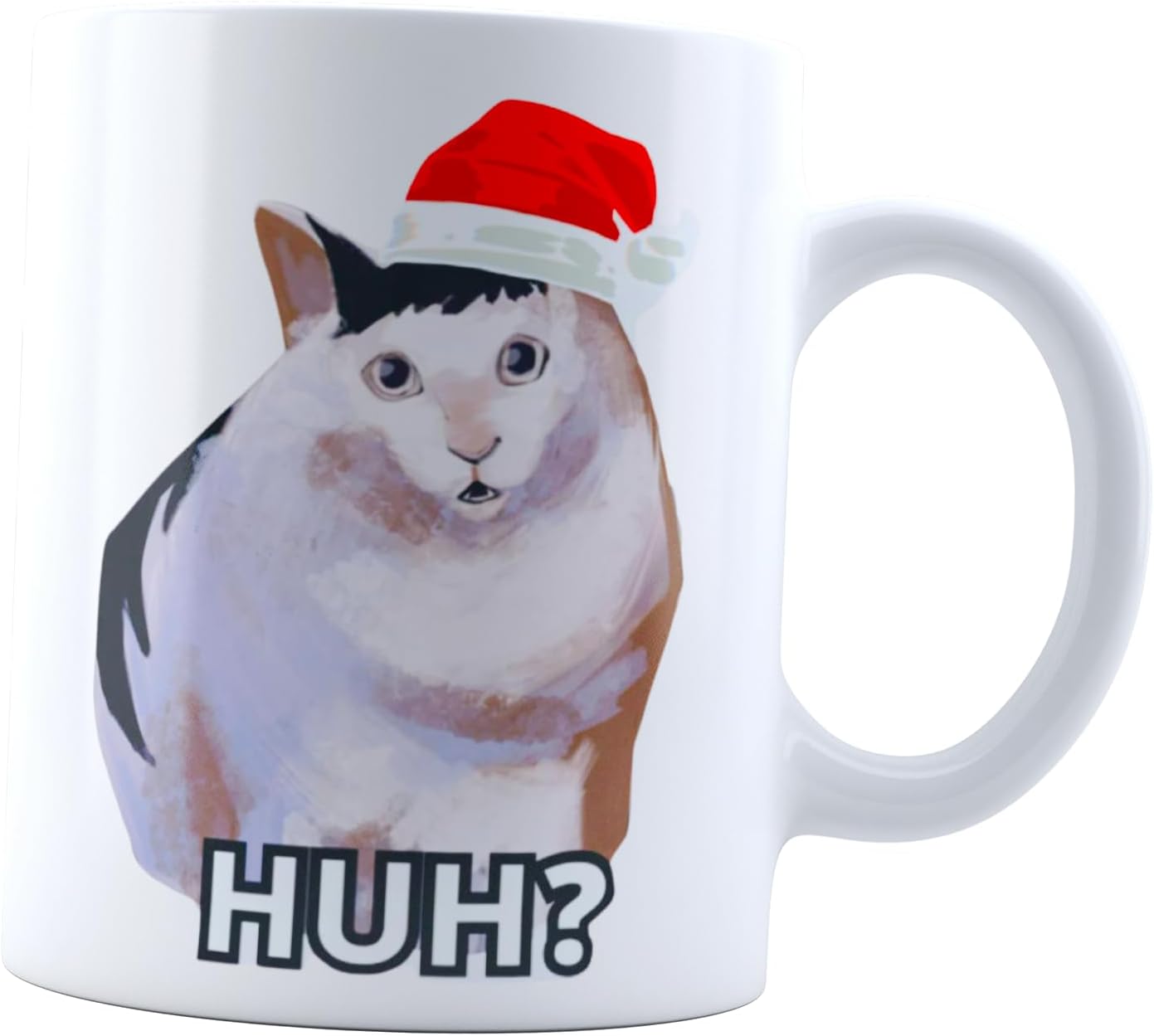 Taza gato huh? | Frase meme divertida | cat navideño regalo | Cerámica ...