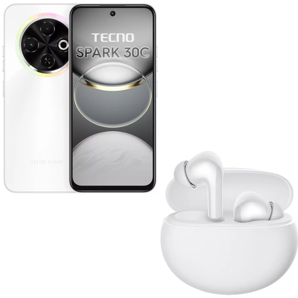 Celular Tecno Spark 30C 256gb/8gb RAM Orbit White + Redmi buds 4 active ...