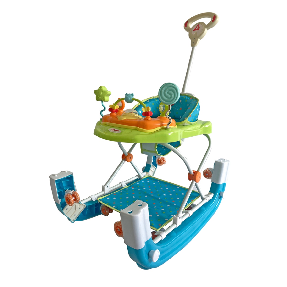 Andadera Mecedora D'Bebé Rocking Pop Azul/Verde ENDY6*