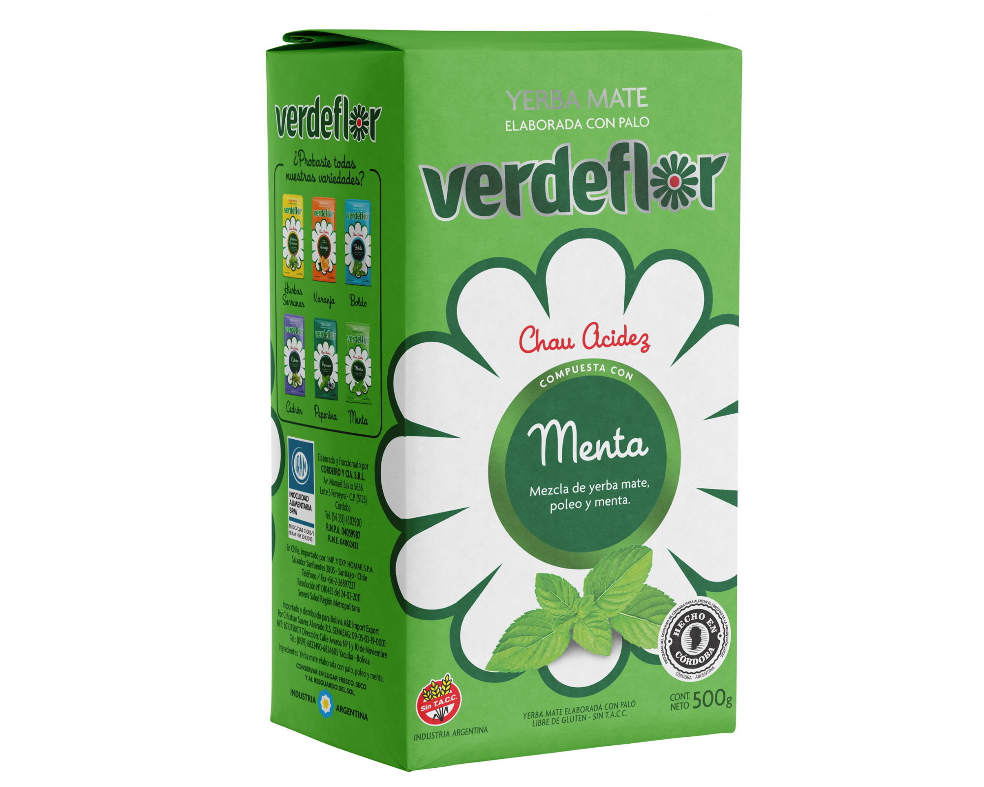 Yerba Mate Verdeflor Menta 500 g
