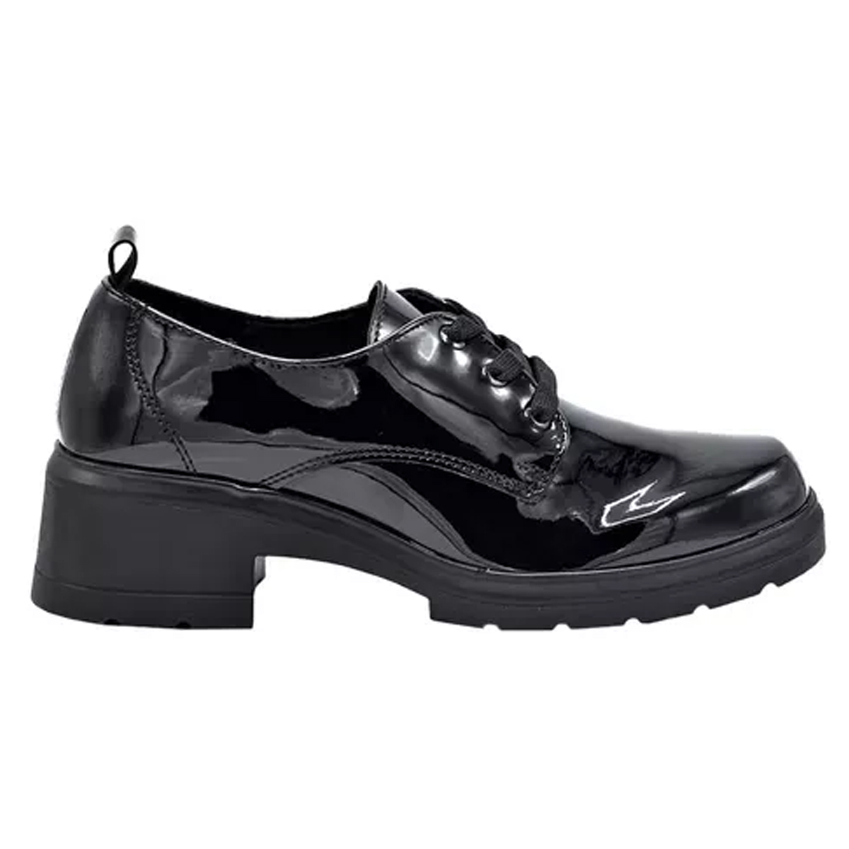 Zapato Loafer De Charol Para Niña Green Love 94100 Negro Sintetico