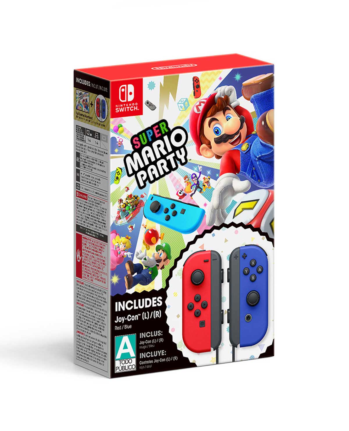 Super Mario Party Bundle Joy Con Rojo Azul - Game Center