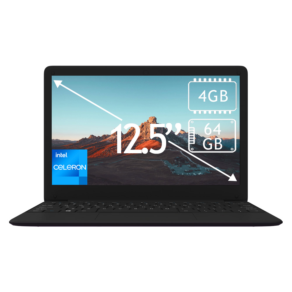 Laptop Geobook 2e 12.5"Celeron N3450 4GB 64GB