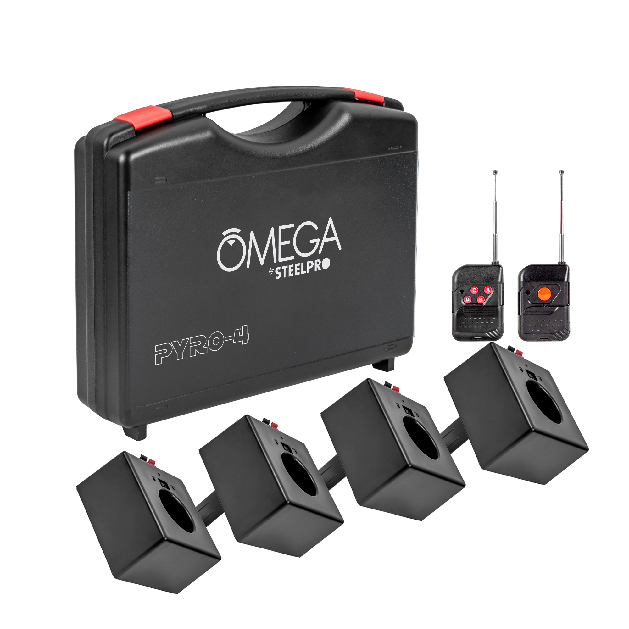 Set De 4 Detonadores Chisperos Inalambricos - Pyro 4 - Omega Steelpro.