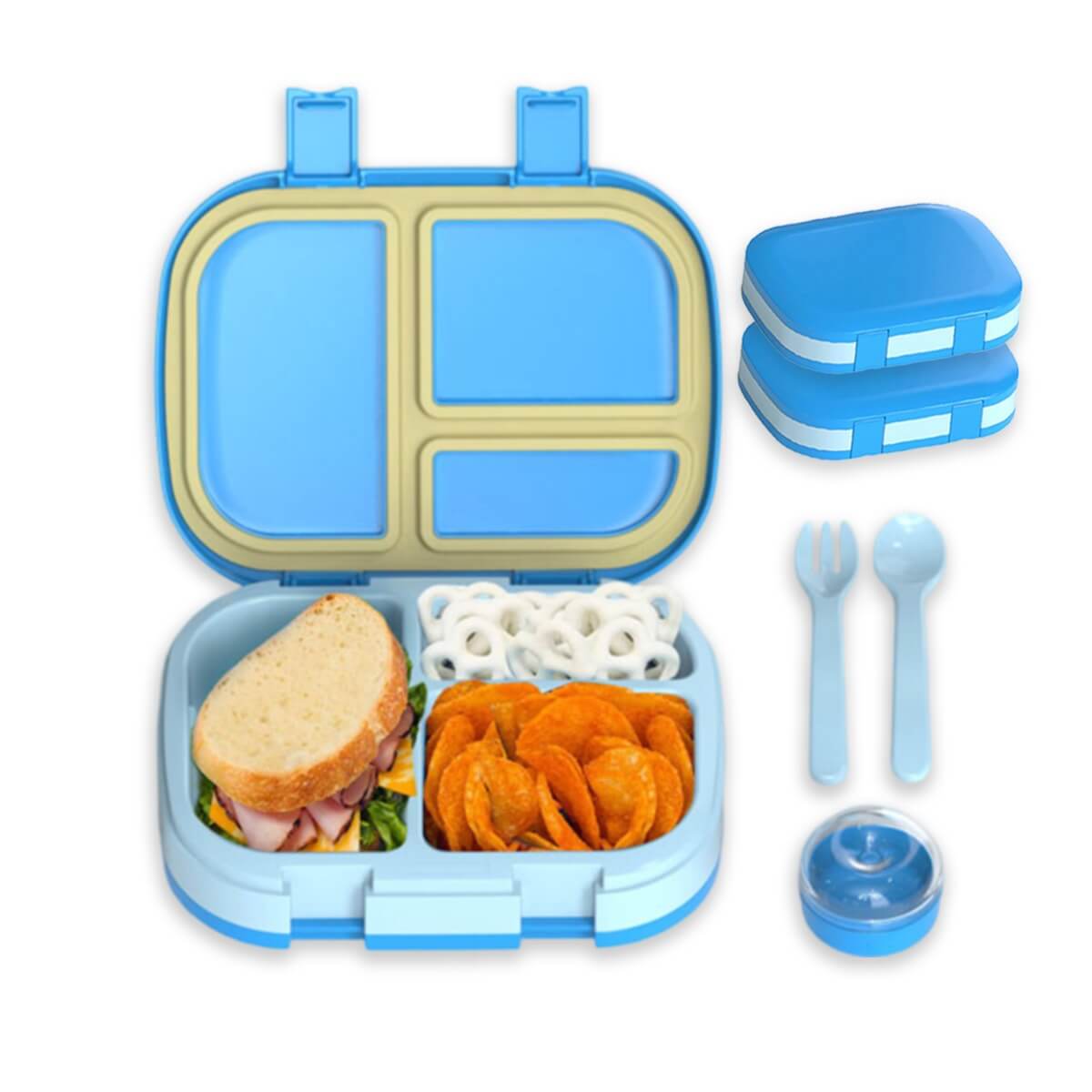 Lonchera para niños tipo bento box c/ compartimentos ajustables ...