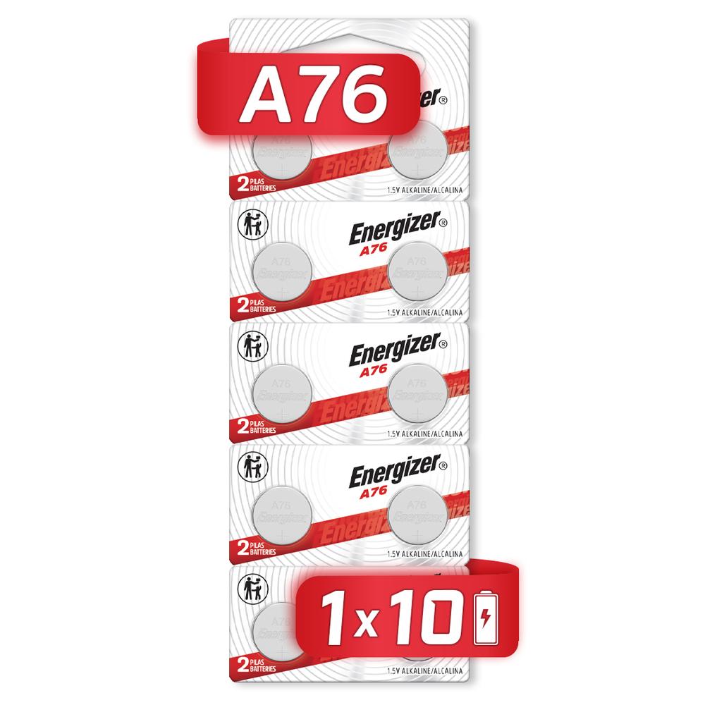 Pila Energizer A76 Alcalina Tira 10 Unidades Lr44 Ag13