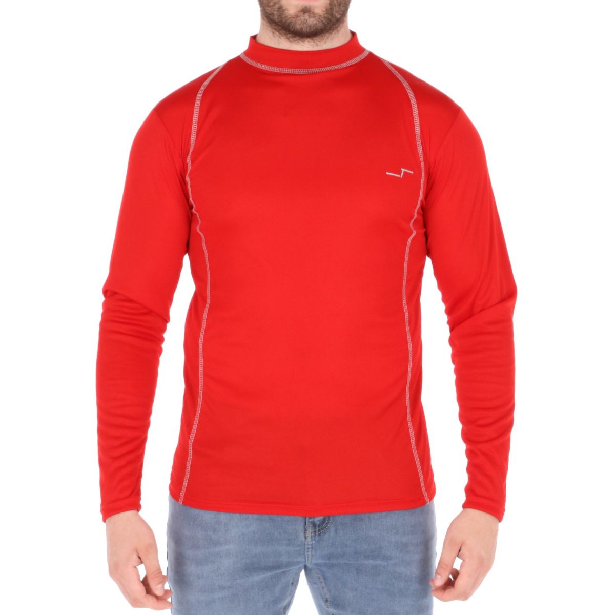 Playera Deportiva Manga Larga Color Rojo Para Hombre CHB Chili Beans ...