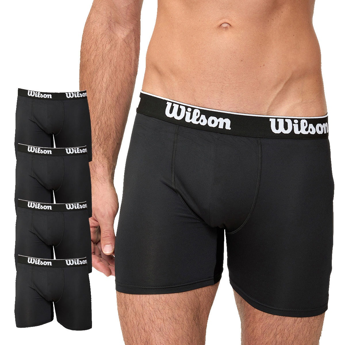 Boxer Wilson Pack 4 Caballero Liso Transpirable
