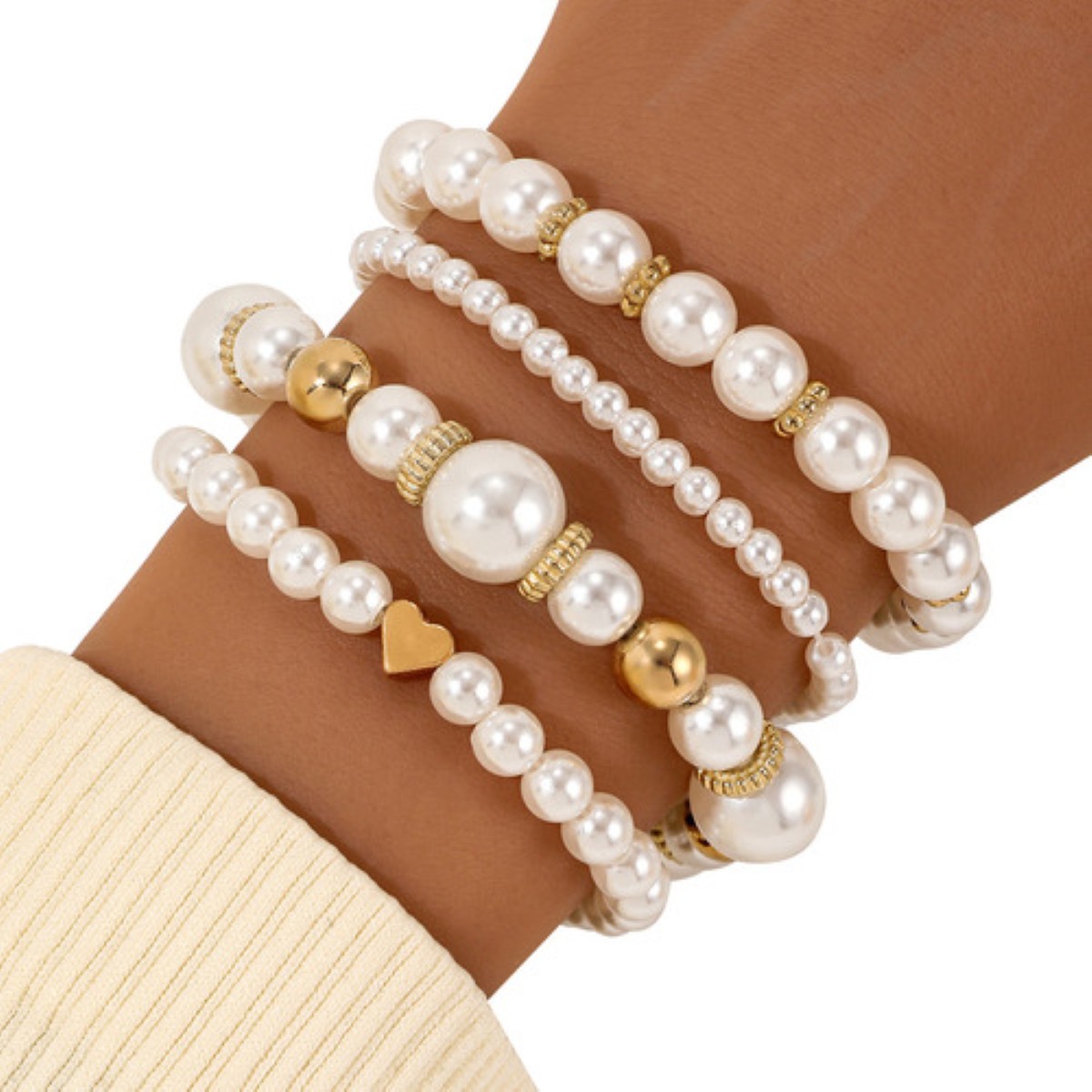 4pzs Pulsera De Perlas,regalos Para Mujer,pulsera Mujer perla