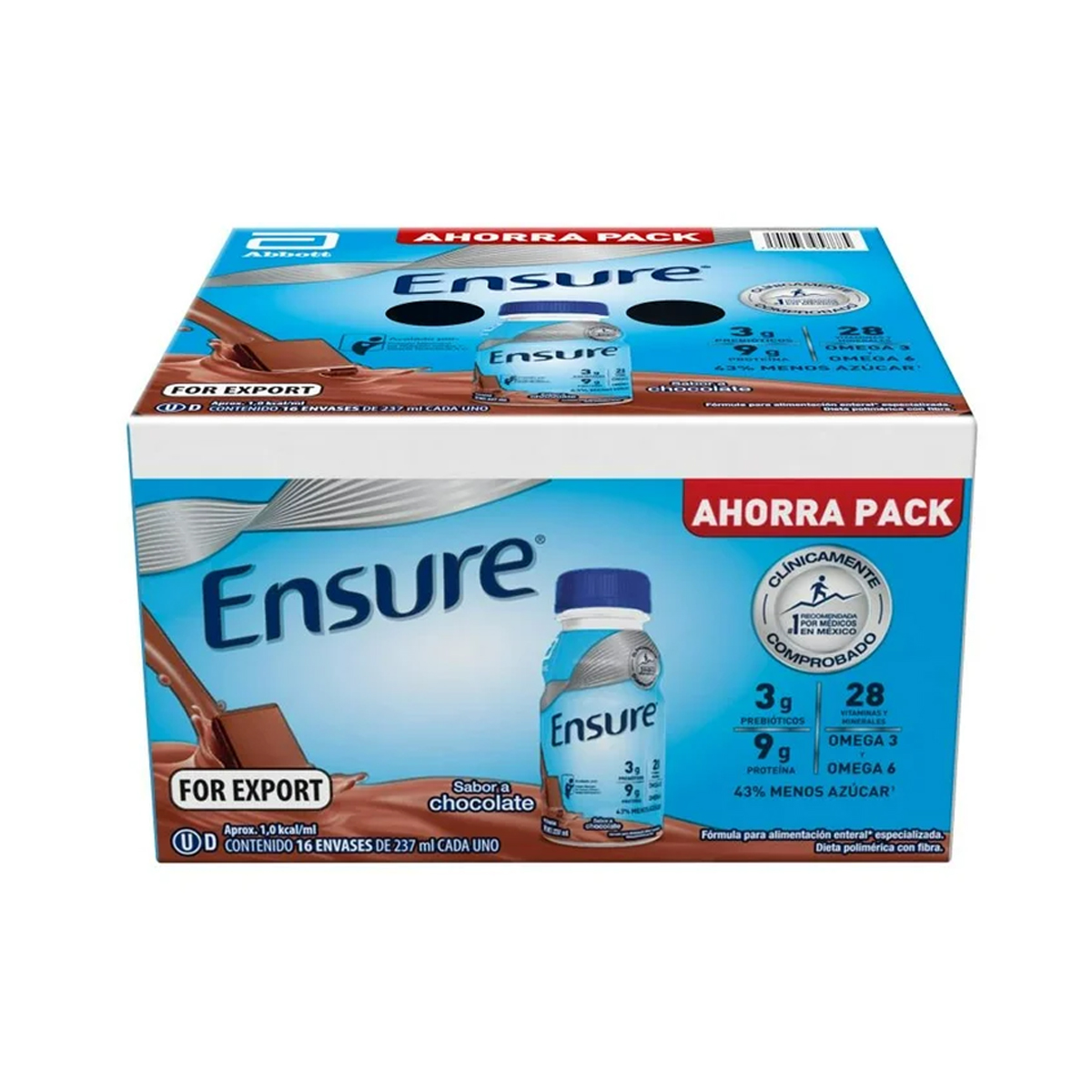Suplemento Alimenticio Adulto Ensure 237ml 16pz Chocolate
