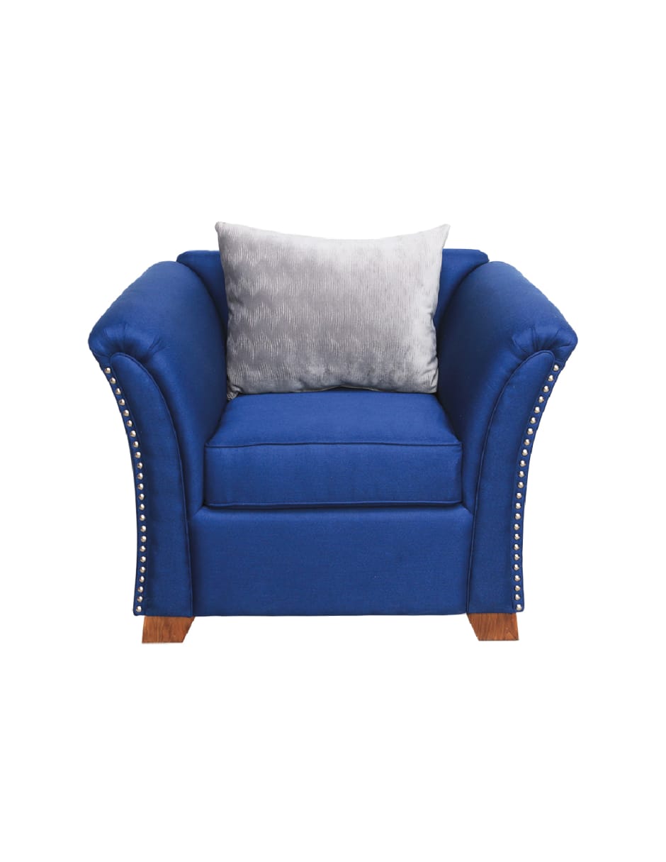 Sofá Individual Manhattan Tapizado Linato Azul