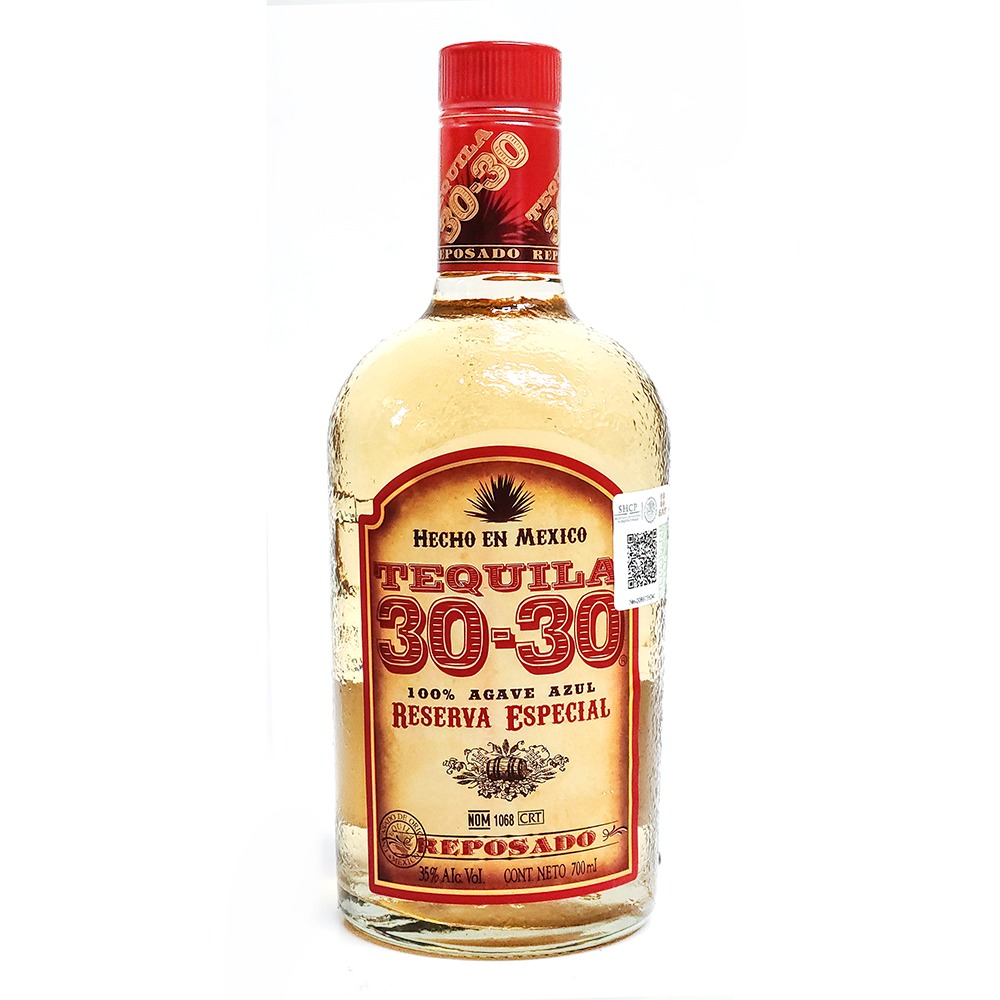 Tequila 30-30 Reposado 100% De Agave 700ml