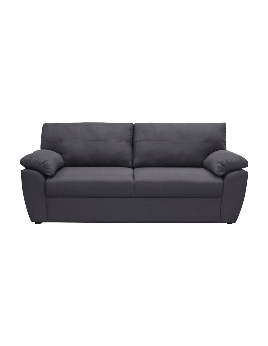Sofá Sefora De 3 Plazas Tapizado Linato Color Gris