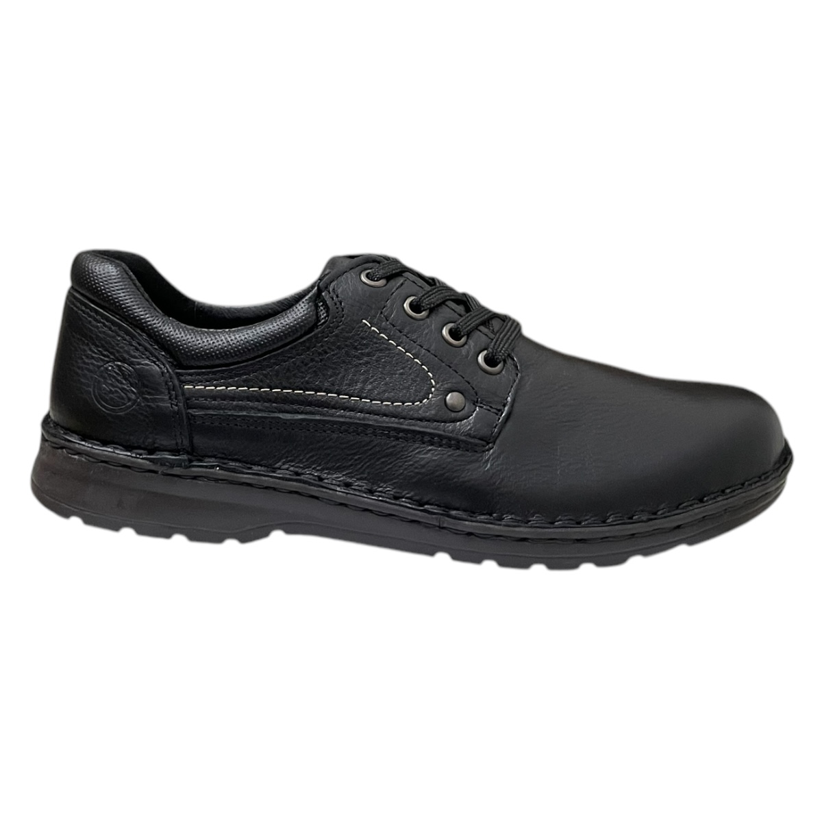 Zapatos Mocasines Derby Hombre Lobo Solo Negro 9655 Choclo