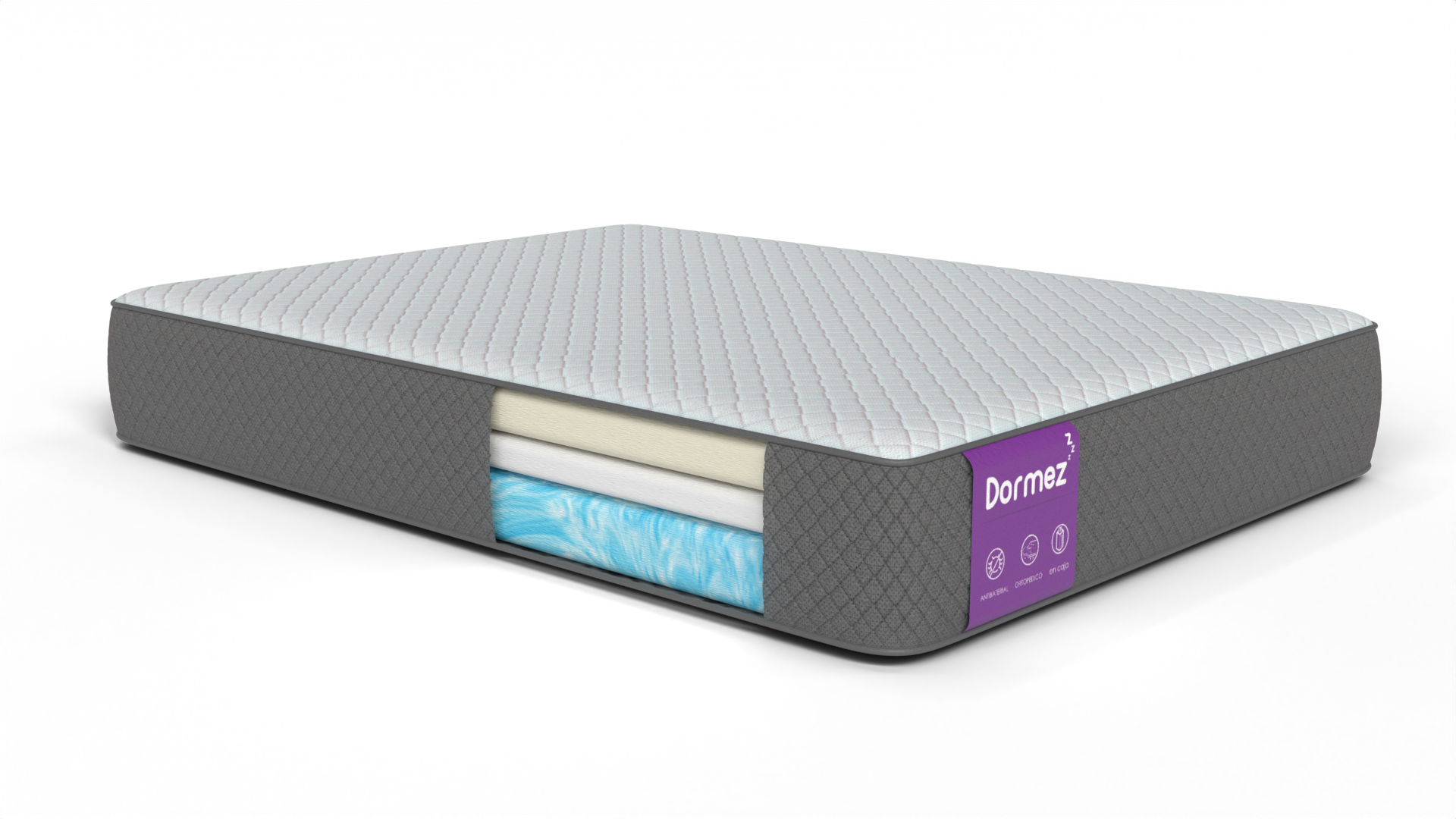 Colchón Matrimonial En Caja Marves Dormez Confort Memory Foam