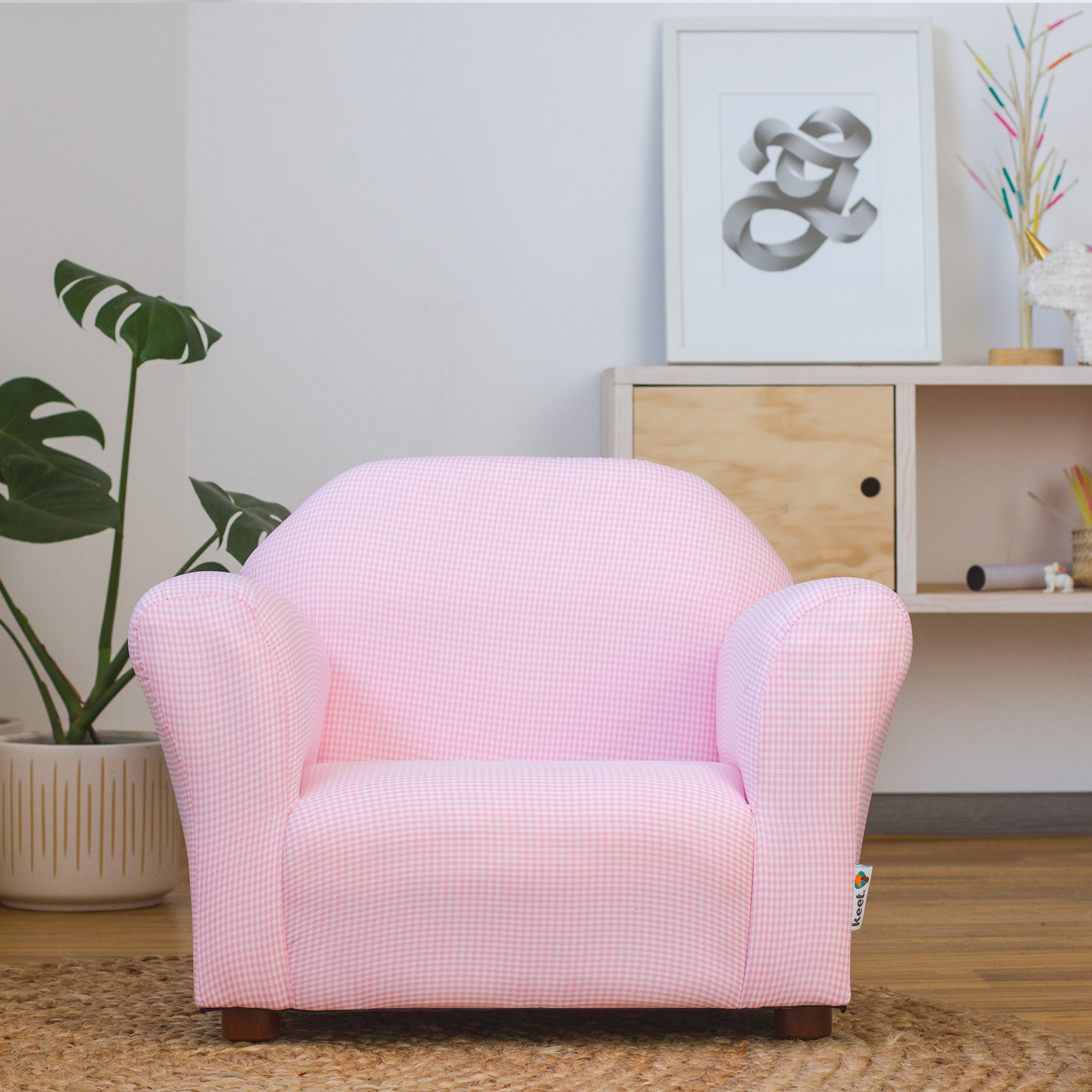 Chair Pink Ghingham suave al tacto, con un tapizado en un encanto de ...