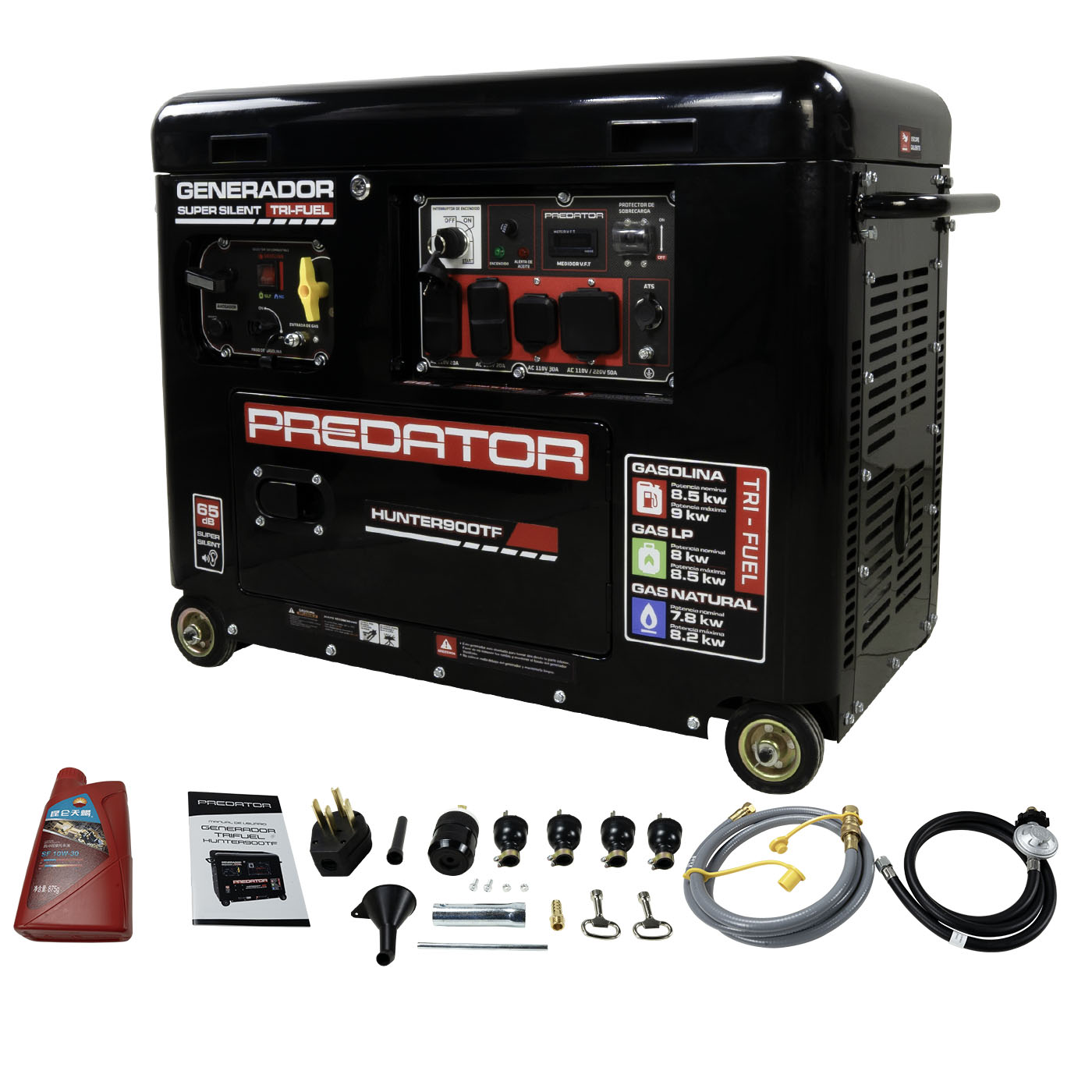 Generador Silencioso Predator Gasolina/Gas LP/Gas Natural 9Kw 110v/220v ...