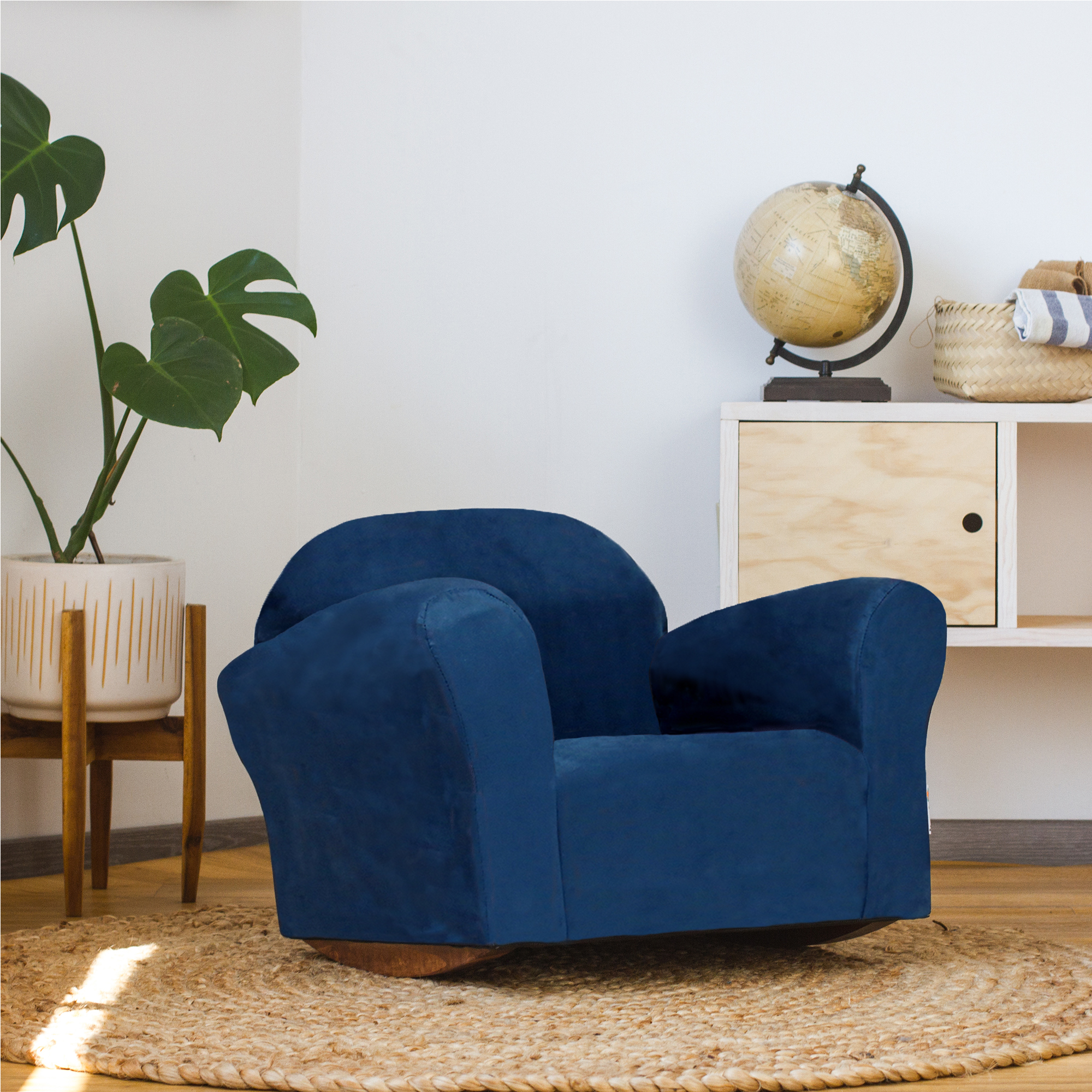 Sofa original infantil keet: Mecedora en microsuede blue navy, suave al ...