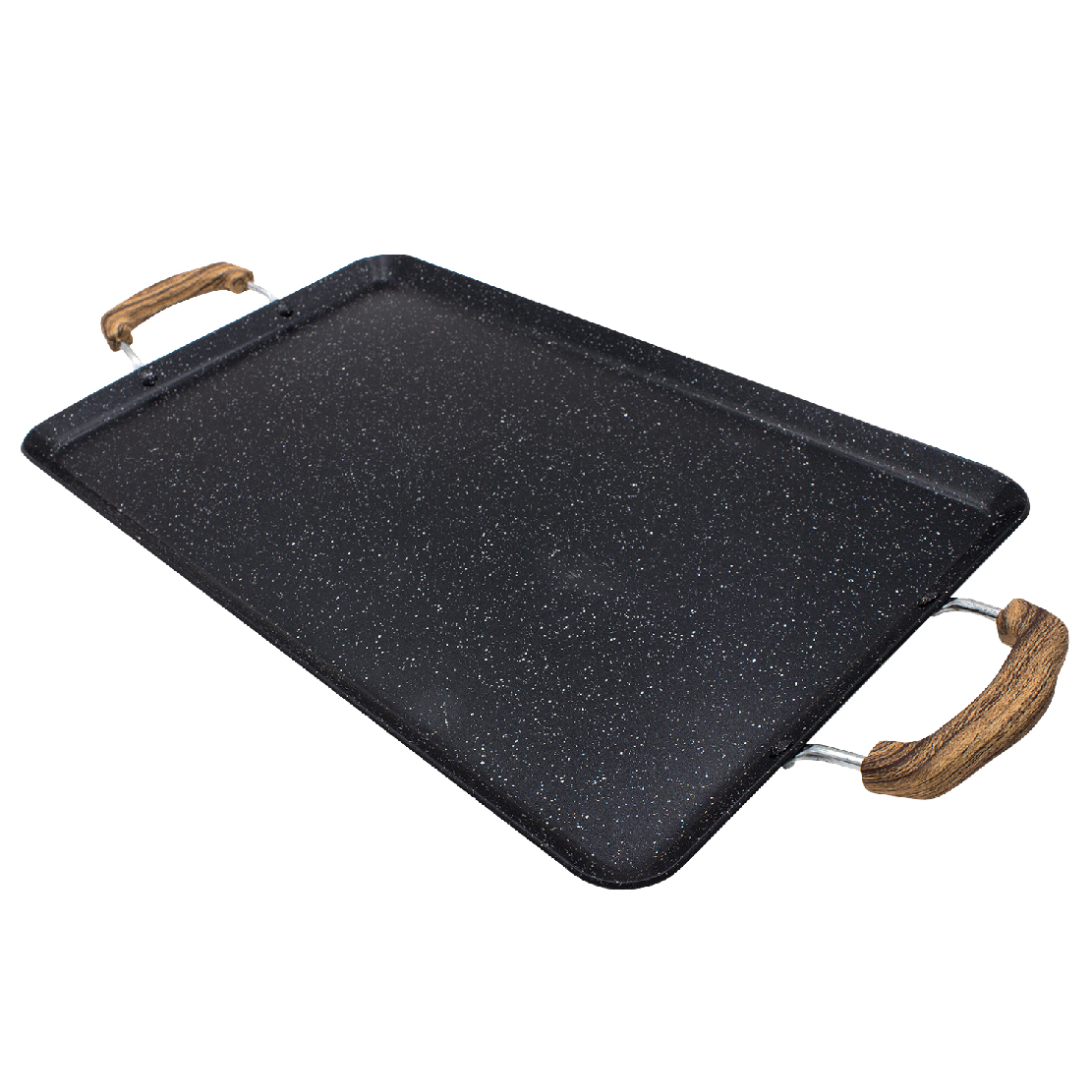 Comal De mármol Antiadherente Rectangular 60 Cm Negro