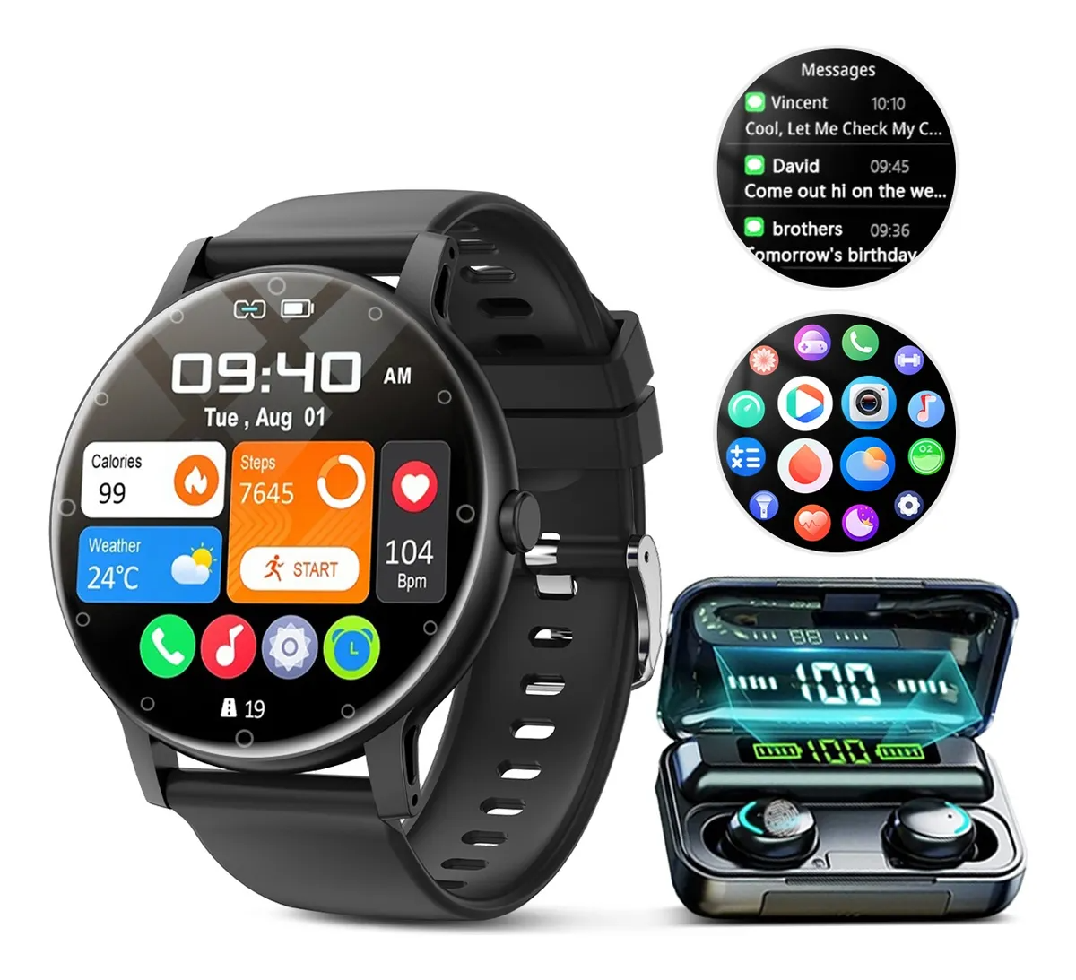 El Reloj Inteligente Viene Con Auriculares F9 Gratuitos