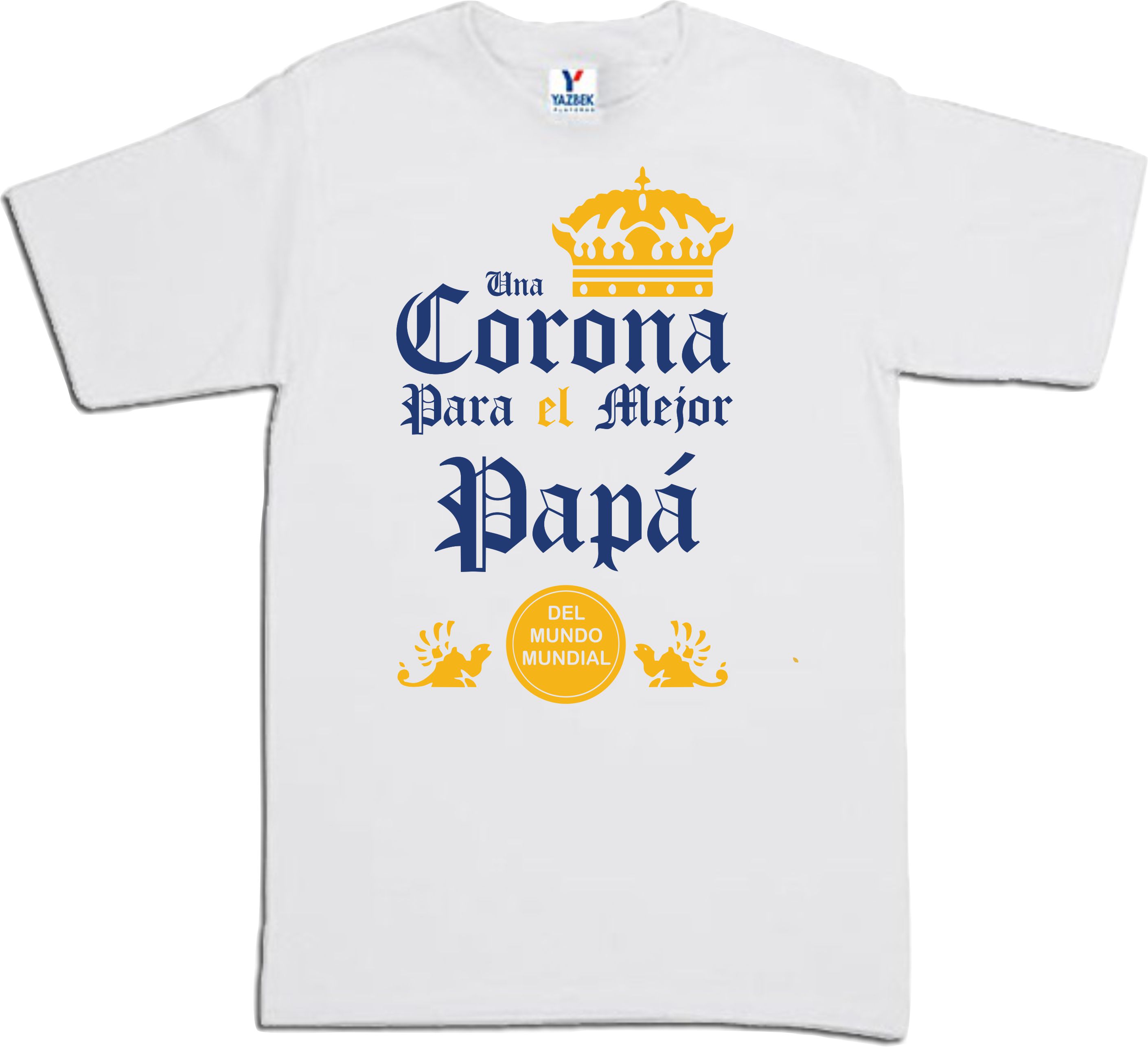 Playera Una Corona para el mejor Papa Padre papa e hijo Dia del Padre ...