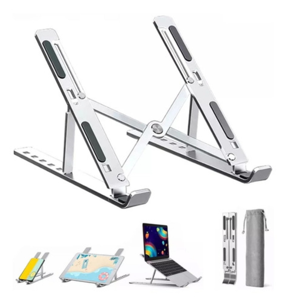 Base Soporte Laptop Aluminio ,portátil Plegable,y Ajustable