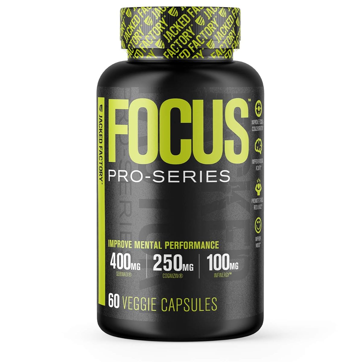 Jacked Factory Pro-Series Focus - 60 Veggie Capsules- Jacked Factory ...