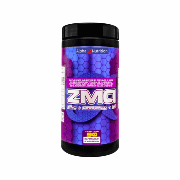 ZMA Alpha Nutrition Zinc Magnesio B6 90 Caps Fuerza y Sueño Reparador