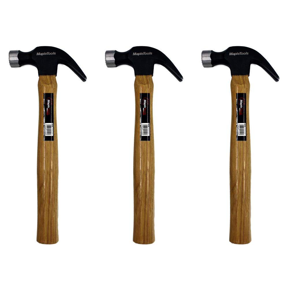 PACK 3 MARTILLOS CHIVA MANGO HICKORY 16 OZ MAPLE TOOLS